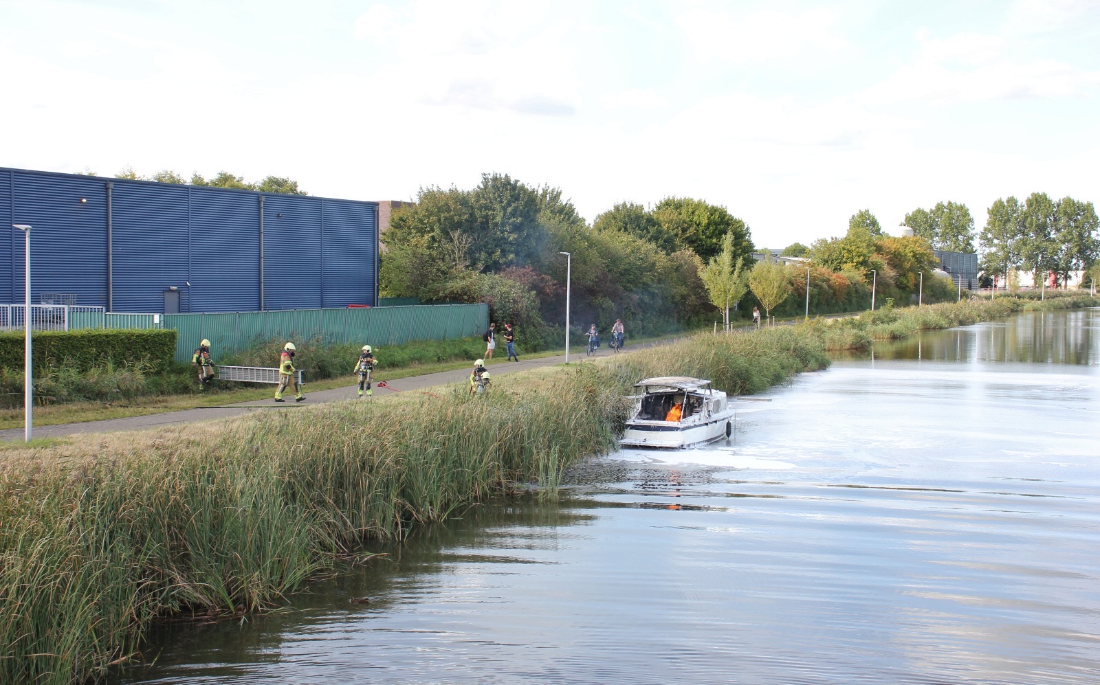 Boot in brand door gasfles